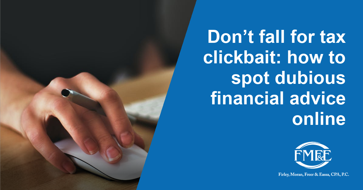 Don’t fall for tax clickbait: how to spot dubious financial advice ...